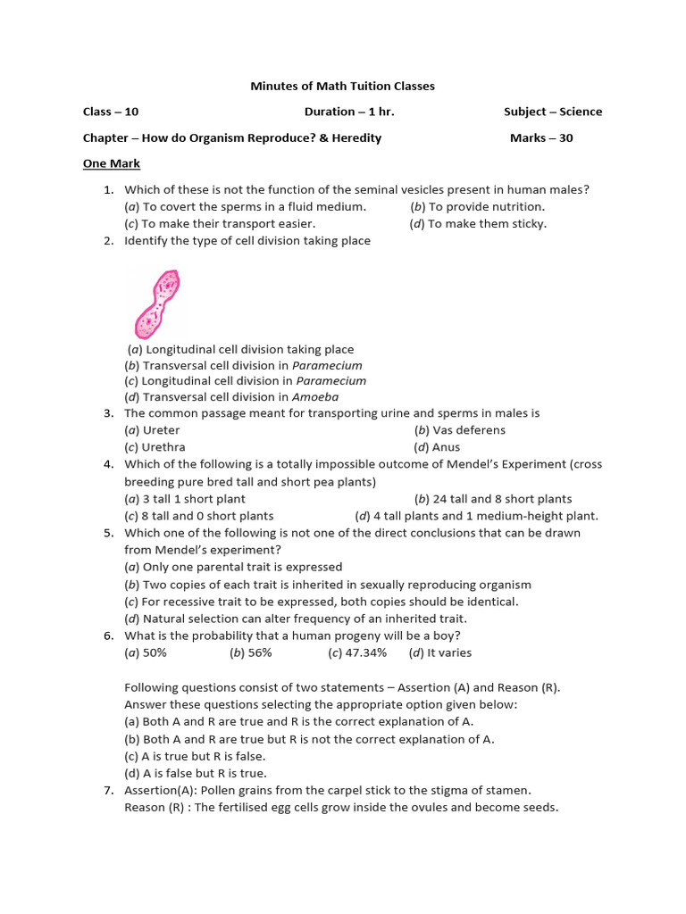 REPRODUCTION & HEREDITY 30 | PDF | Sexual Reproduction | Reproduction REPRODUCTION & HEREDITY 30 | PDF | Sexual Reproduction | Reproduction