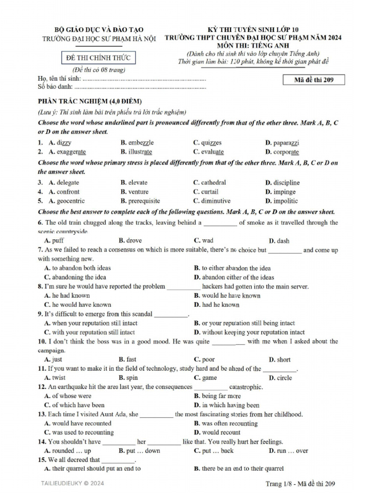 No Ans CSP 2024 | PDF