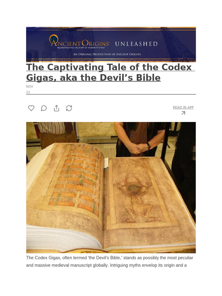The Captivating Tale of The Codex Gigas | PDF | Individual Physical Objects | Exegesis