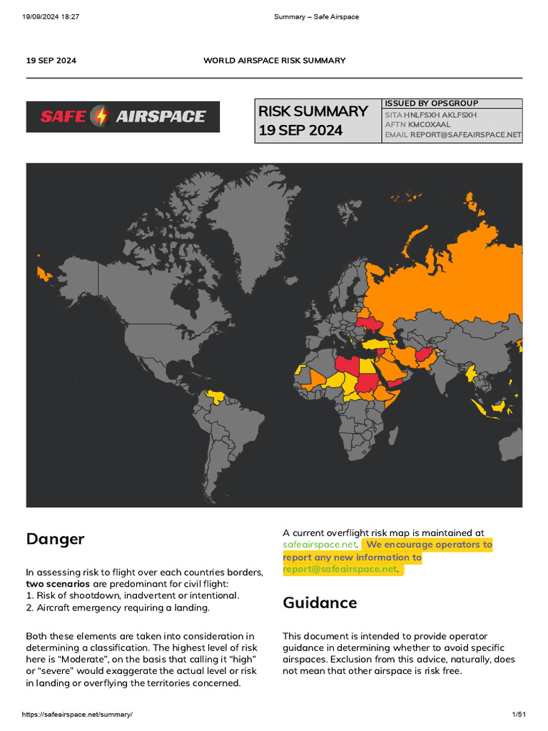 Summary – Safe Airspace | PDF | Air Traffic Control | Israel