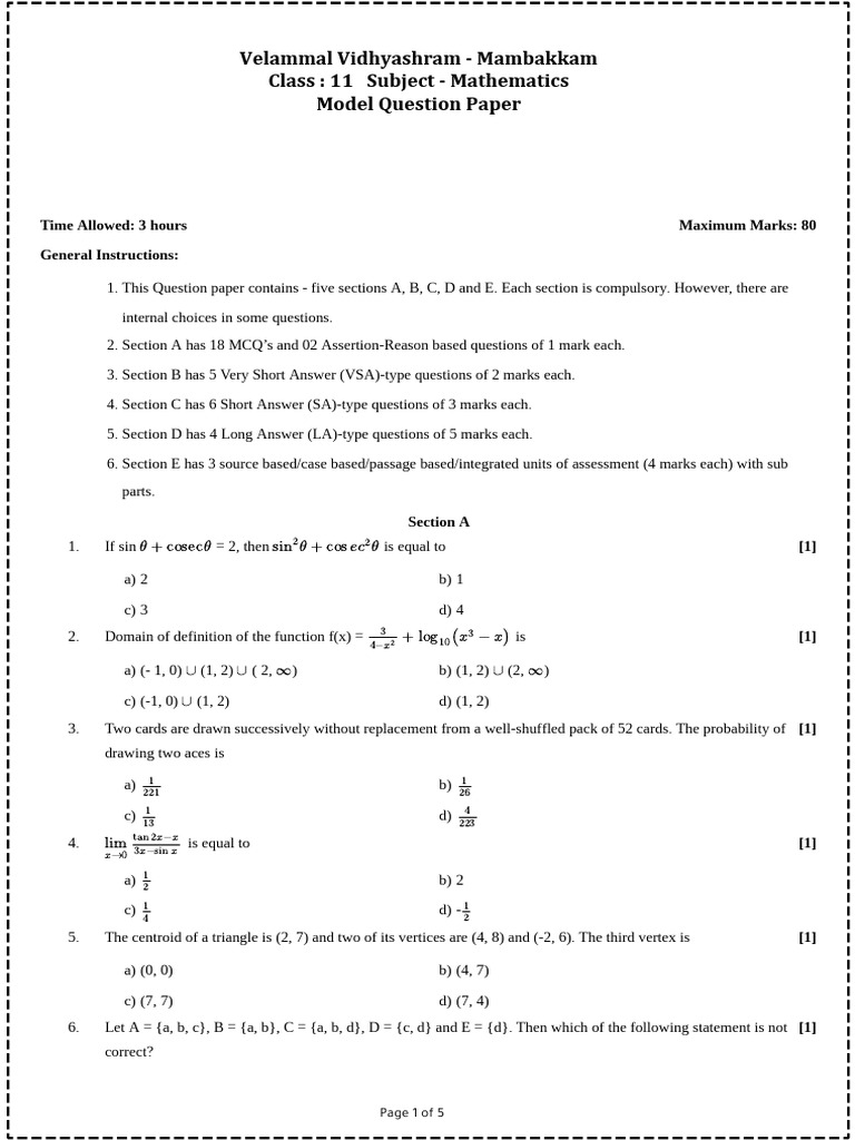 CLASS XI - MATHS FULL BOOK Questions | PDF | Elementary Geometry ...