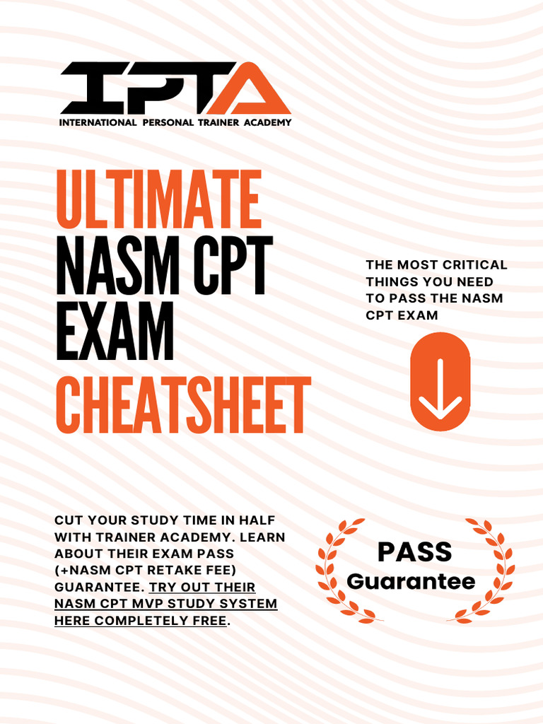 Ptp Ta Nasm Cpt Cheat Sheet | PDF | Strength Training | Skeletal Muscle