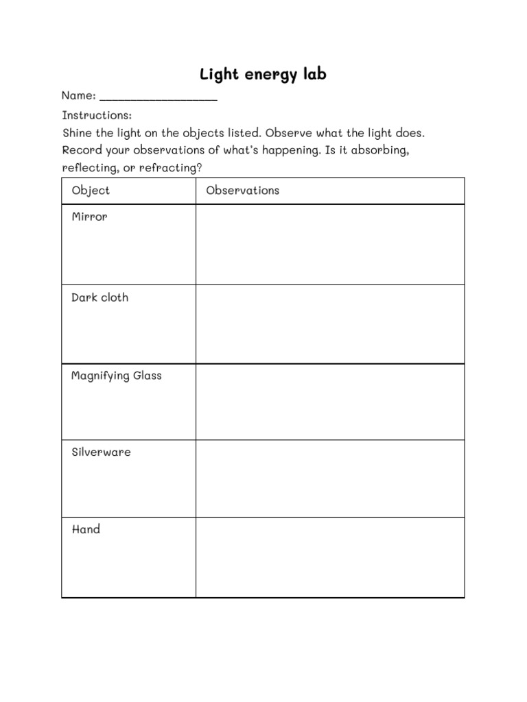 Light Energy Lab | PDF