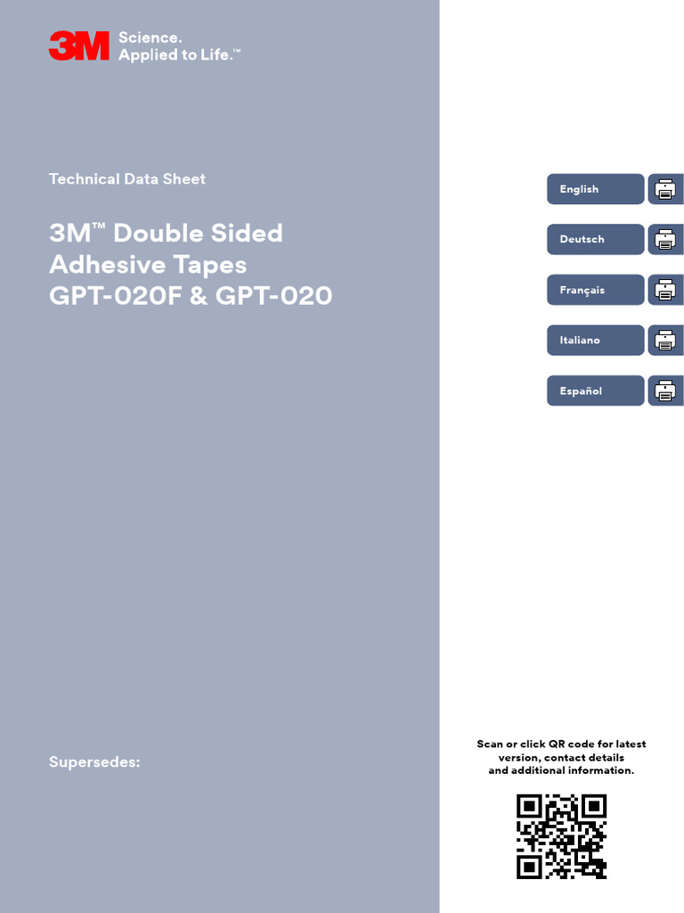 3M GPT 020F General Purpose Tape Technische Produktinformation DE | PDF | Adhesive | Materials