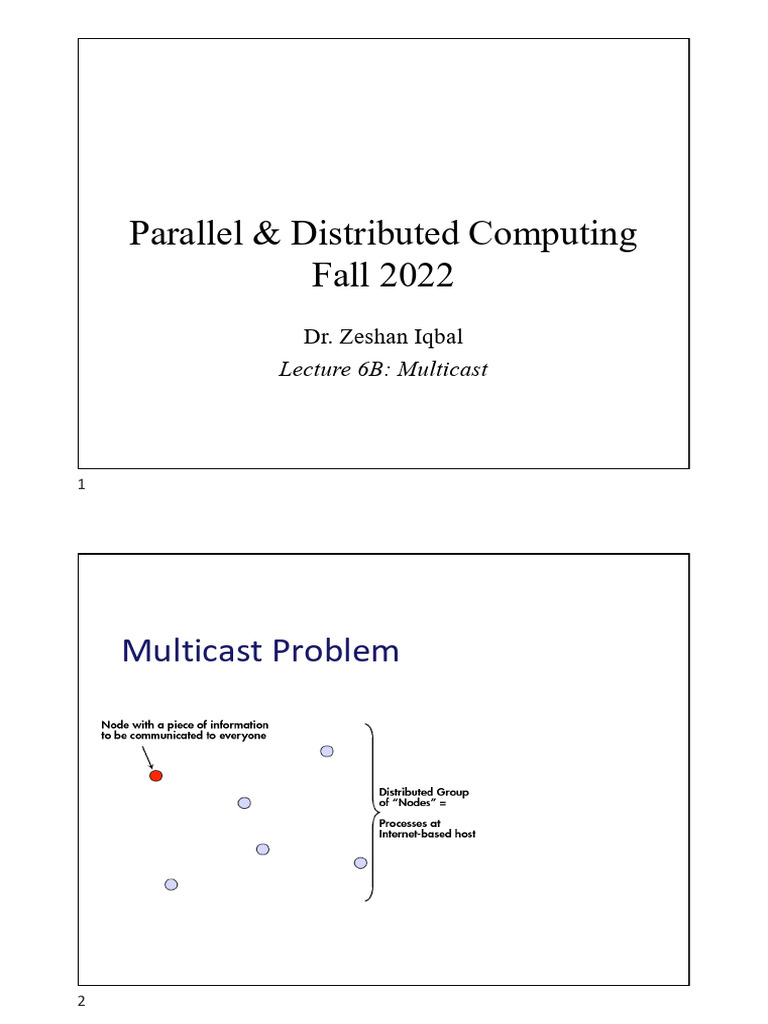 Lecture 6B - Multicasting | PDF | Computing | Network Architecture