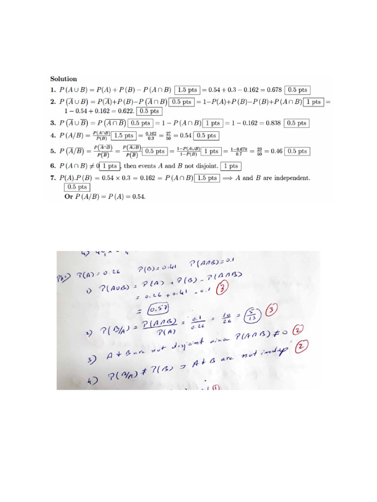 Solution (2) Probability | PDF