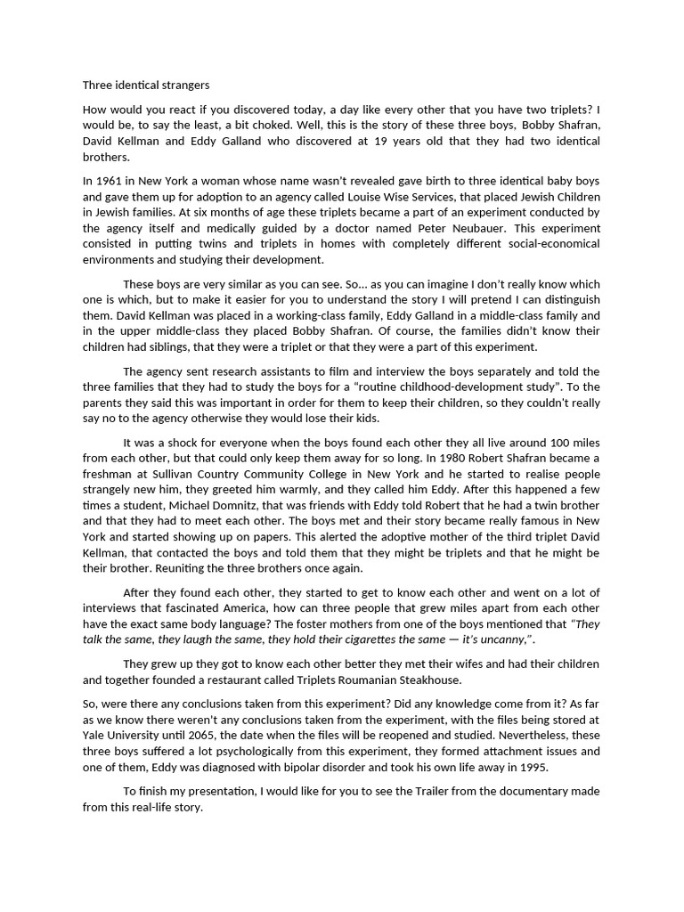 Three Identical Brother 2 | PDF
