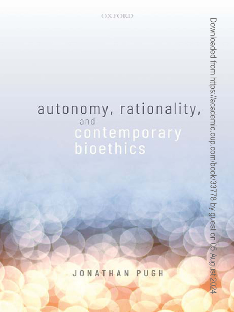 Autonomy, rationality and contemporary bioethics | PDF | Autonomy ...