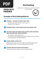 Oro Motor Evaluation for Children | PDF | Tongue | Mouth