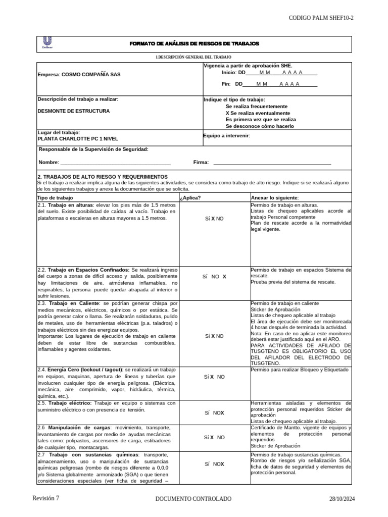 Nf-Aro Desmontaje de Estructura Charlotte PC Ok Corregido de Nuevo | PDF | Amianto | Soldadura