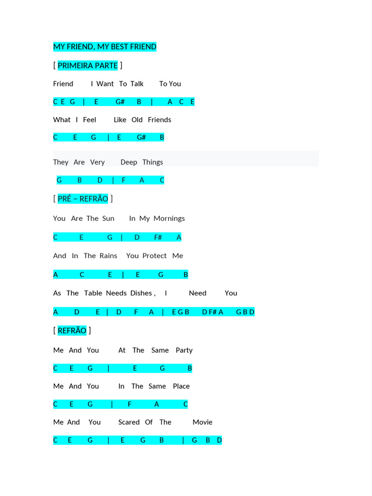 My Friend, My Best Friend | PDF