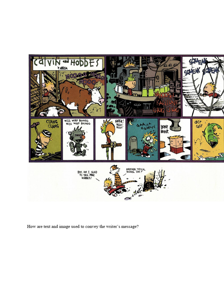 Analyzing Calvin and Hobbes Strips | PDF