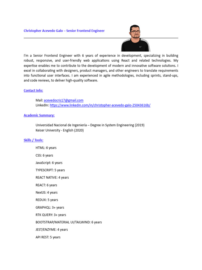 CV Christopher Acevedo Galo (1) | PDF | Mobile App | Computer Programming