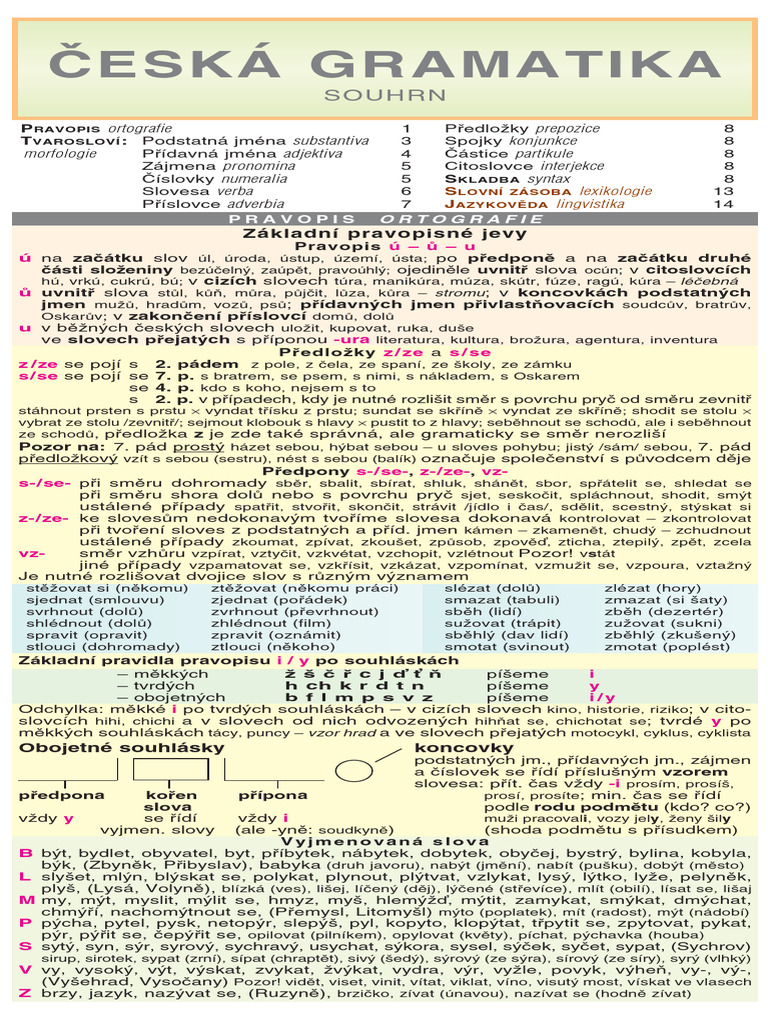 Rychla Ceska Gramatika | PDF