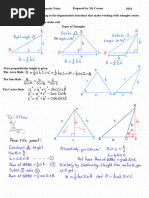 MATHS Grade11 Trig Notes | PDF | Trigonometric Functions | Trigonometry