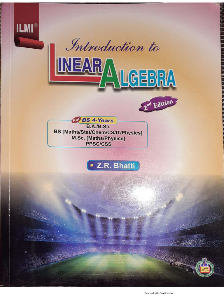 Linear Algebra by ZR Bhatti | PDF
