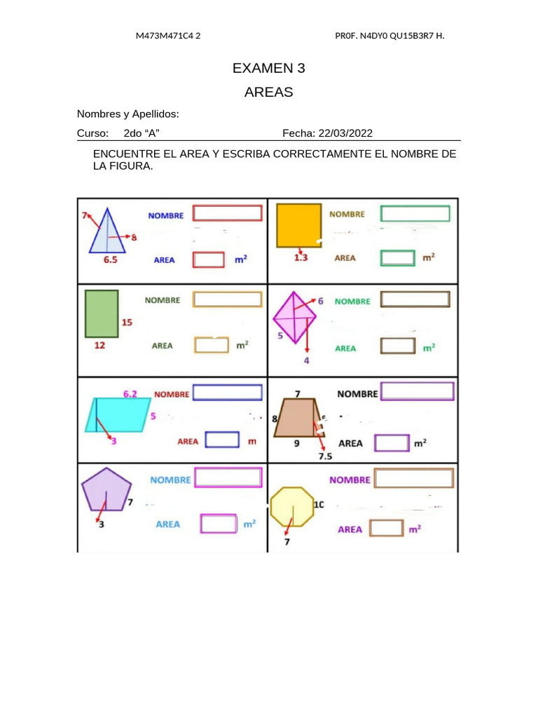EXAM3 2doa 2022 | PDF