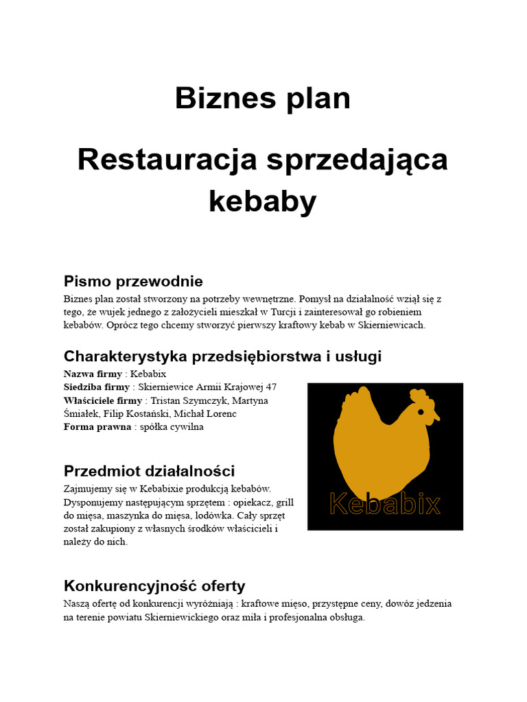 Biznes Plan | PDF