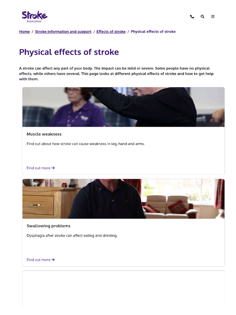 Physical Eeffects of Stroke | PDF