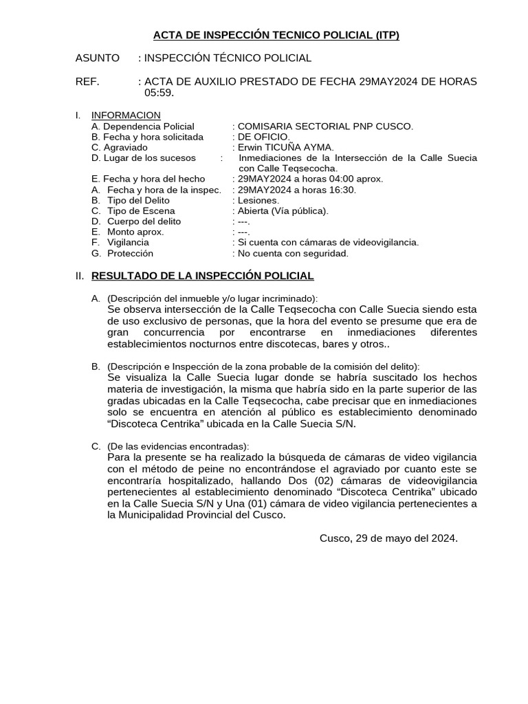 ACTA DE ITP 2020 FORMATO (Recuperado Automáticamente) | PDF