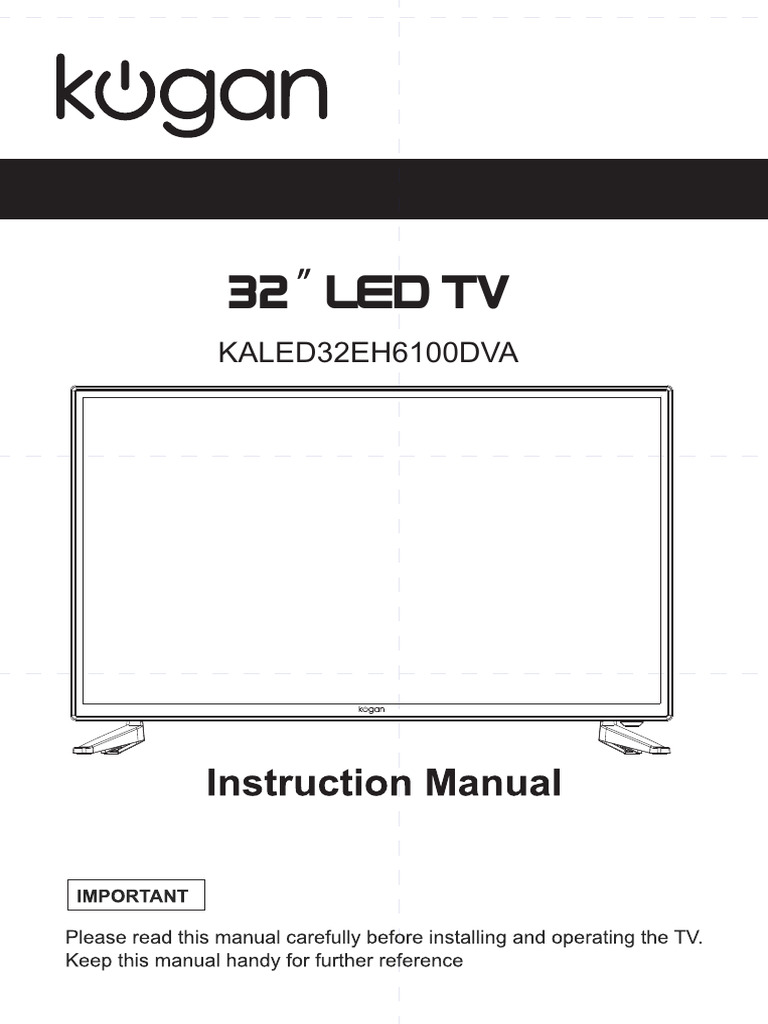 32" LED TV User Manual & Setup Guide | PDF | Menu (Computing) | Hdmi