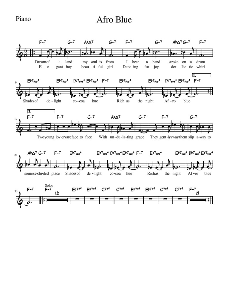 Afro Blue Piano | PDF