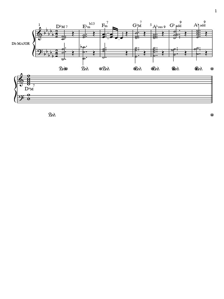 Db Major Chord Progression Guide | PDF
