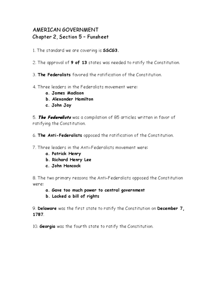 Federalists vs. Anti-Federalists Overview | PDF | Politics | Law