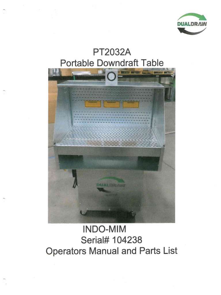 Portable Downdraft Table | PDF