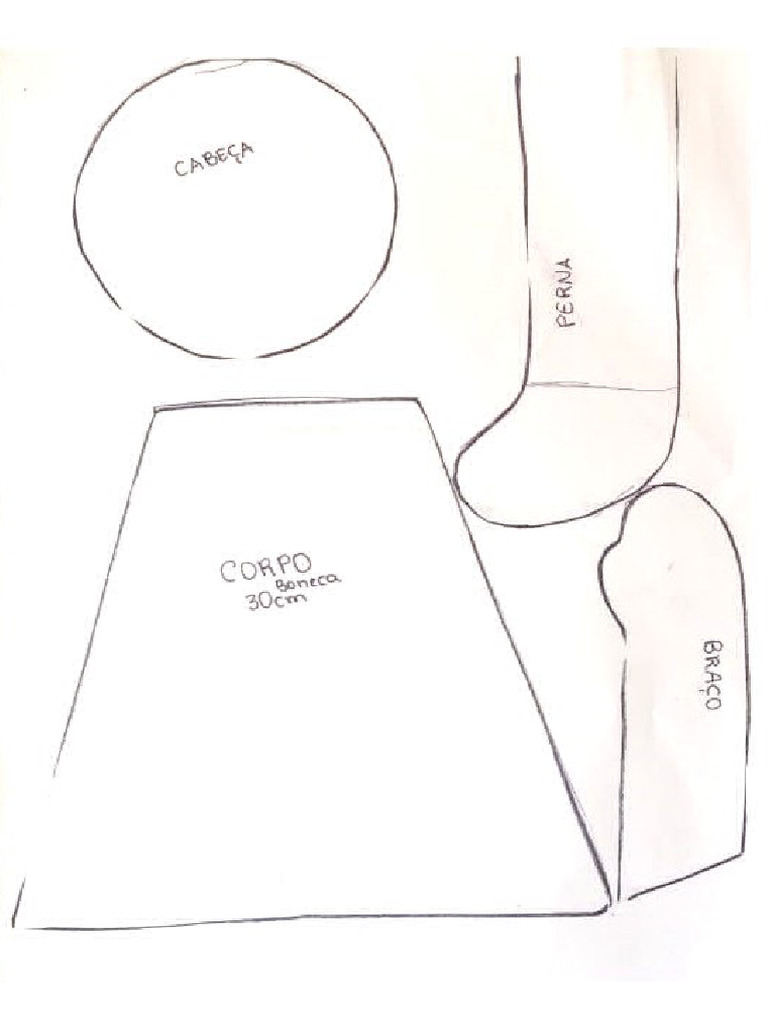 Molde Boneca 30 CM | PDF