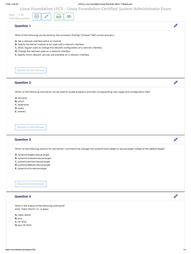 Linux Foundation Certified System Administrator Exam | PDF | Linux ...