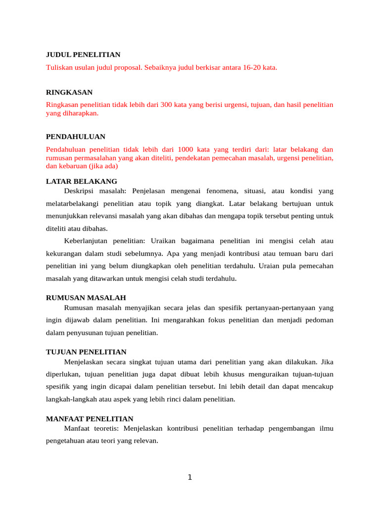 Template Proposal TKG | PDF