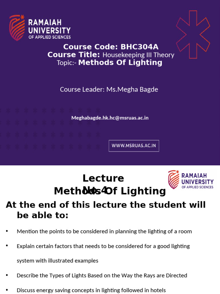 HK - 4 Methods of Lighting 2 | PDF | Compact Fluorescent Lamp | Lighting