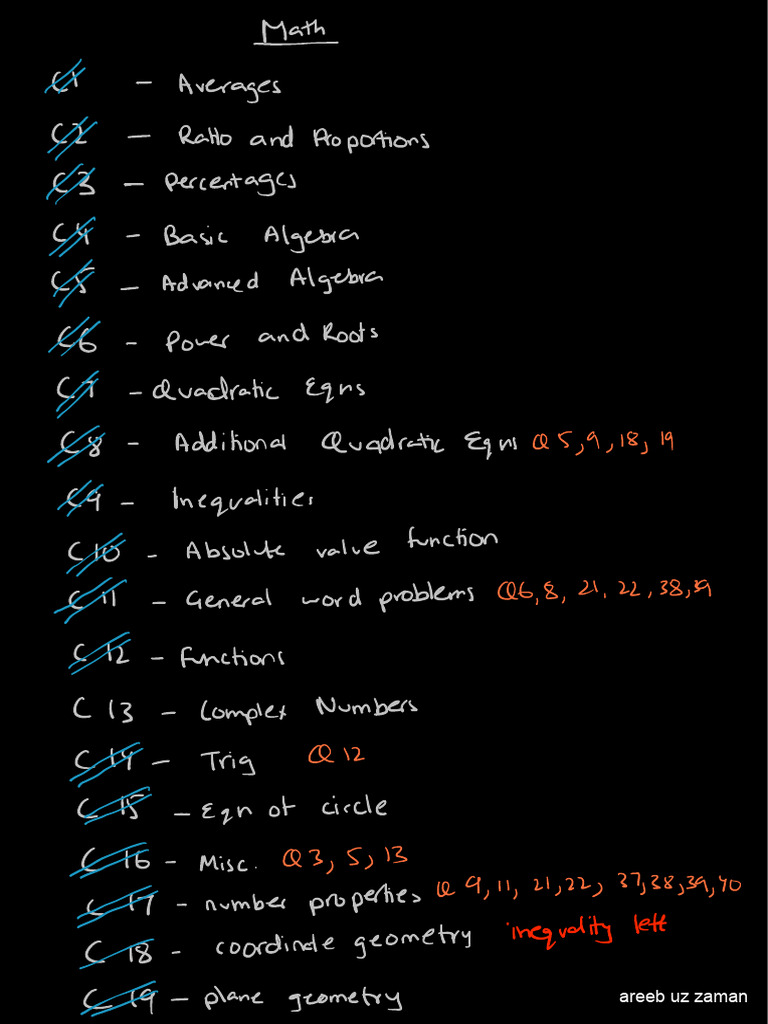 Sat Math Notes Areeb | PDF