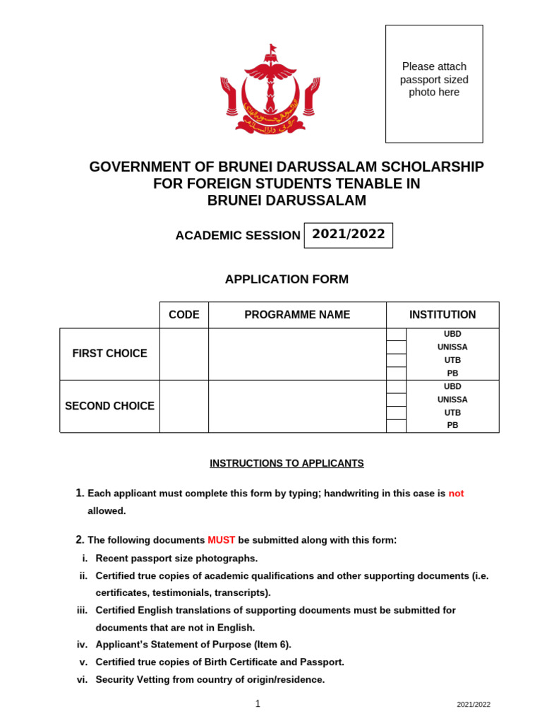 BDGS Application Form 2020-2021 | PDF | Diploma