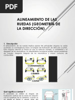 Camber, Caster y Convergencia Automotriz | PDF | Direccion | Neumático