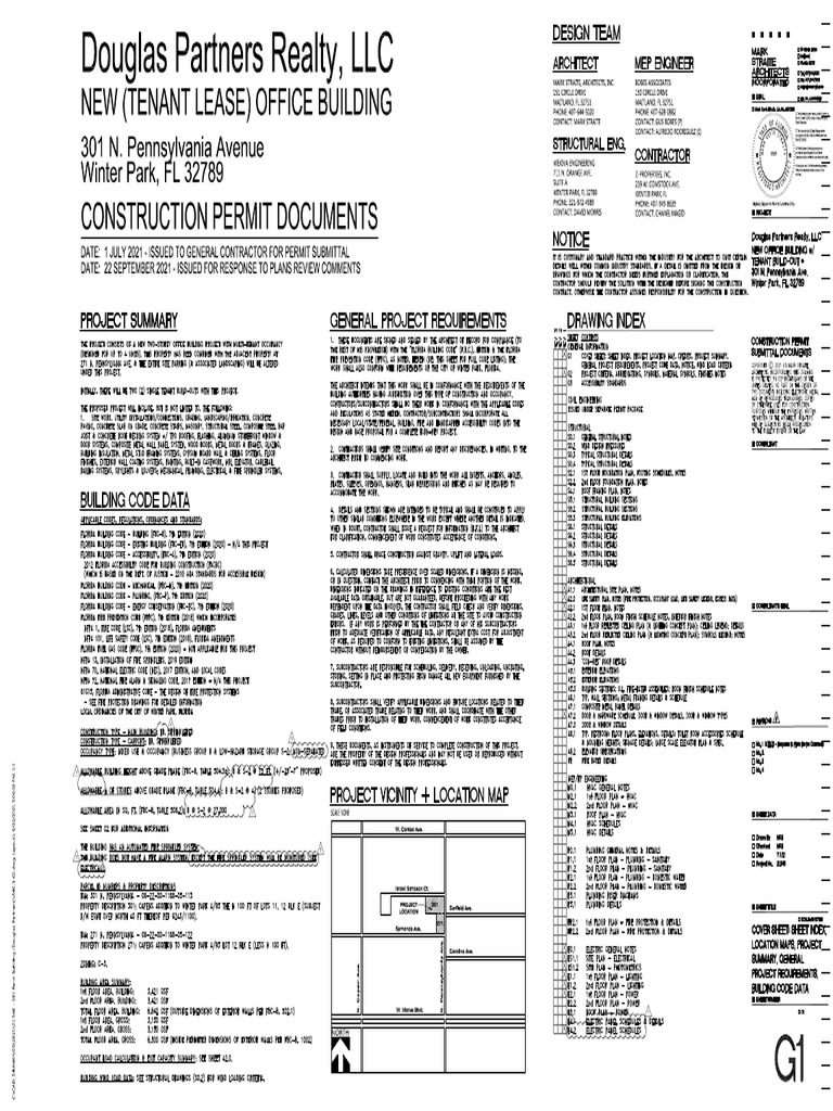 301 Penn Building - ARCH-PERMIT-REV1 (9-22-21) - v1 | PDF