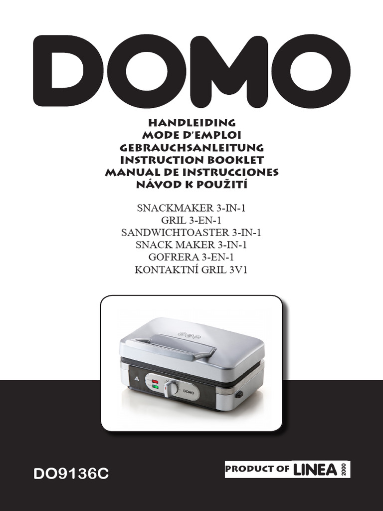 Manual Sanduchera Domo | PDF