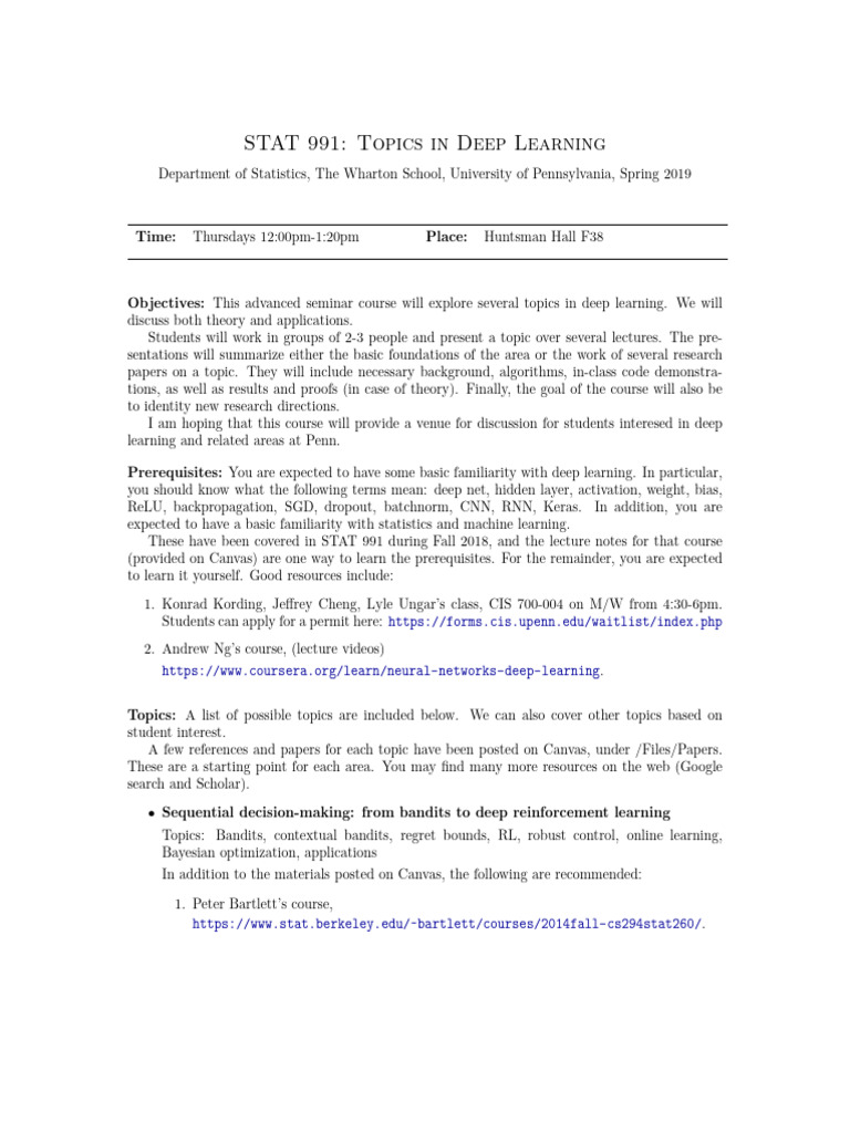 2019A_STAT991304 | PDF | Deep Learning | Computer Science