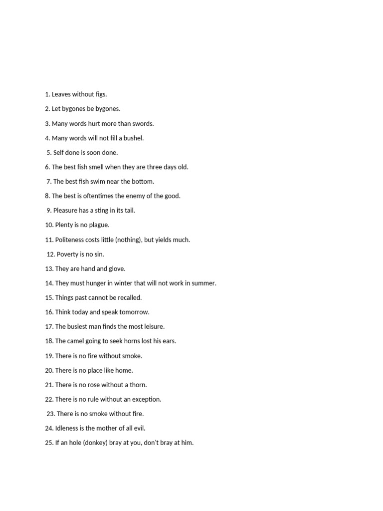 English Proverbs 1 | PDF
