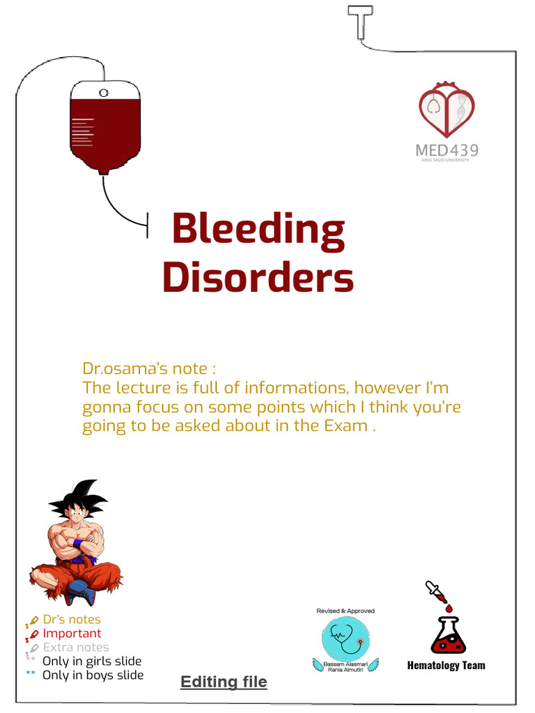 9. Bleeding Disorders | PDF | Coagulation | Haemophilia