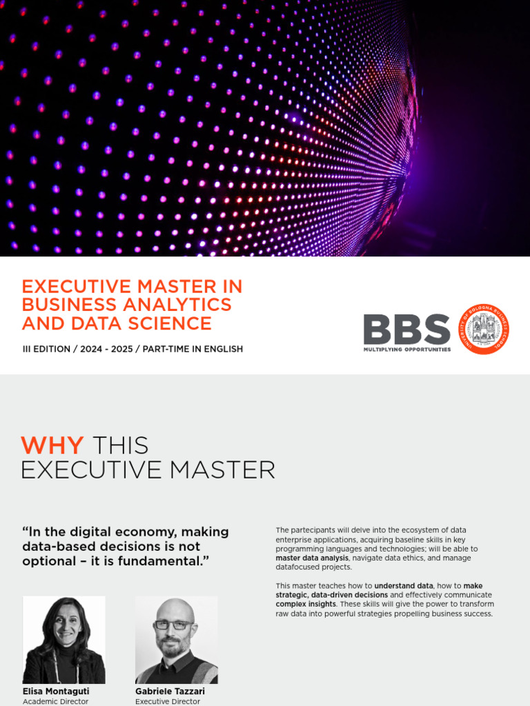 Executive Master Business Analytics Data Science | PDF | Analytics | Data