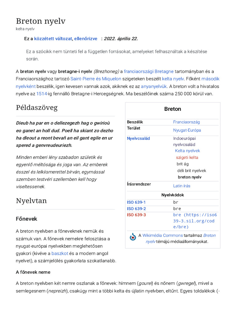 Breton Nyelv | PDF