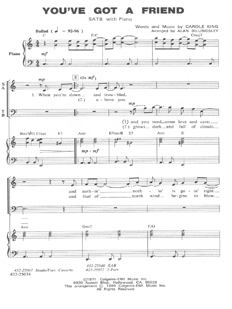 You - Ve Got A Friend | PDF