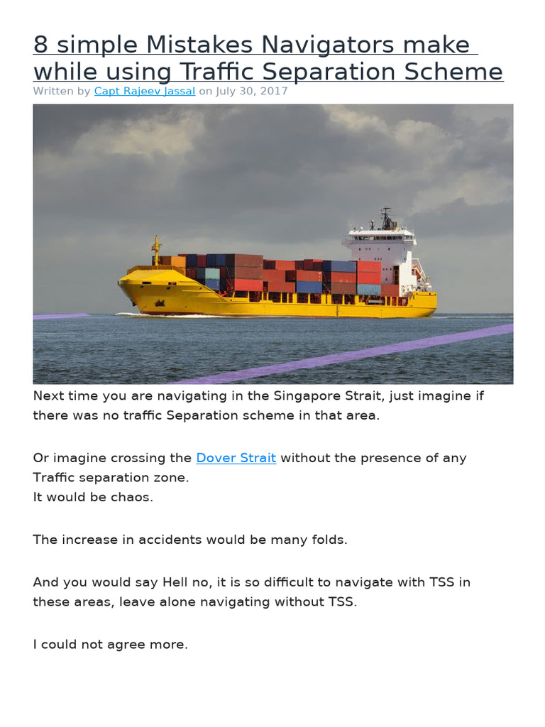 singapore starit tss instructions | PDF | Traffic | Strait Of Malacca