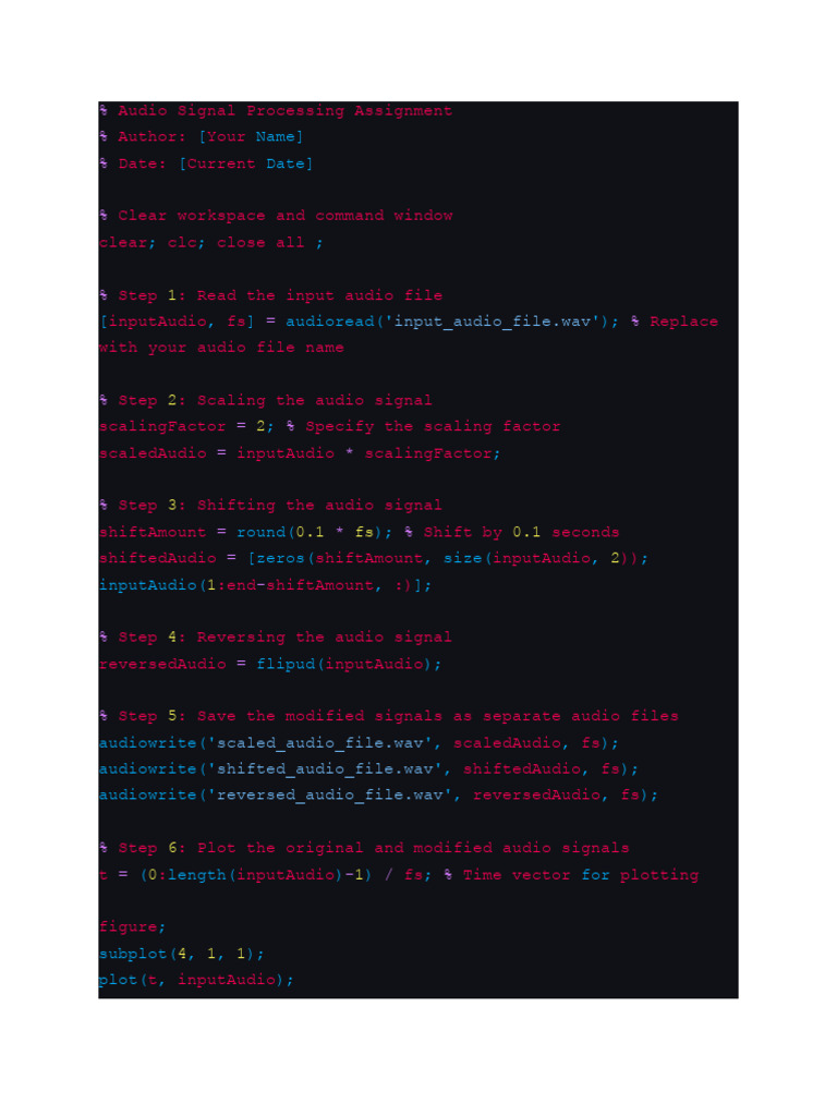 Audio Signal Processing Guide | PDF