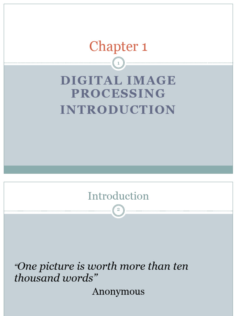 Lecture (1) - Chapter (1) - Introduction | PDF | Image Segmentation | Computer Vision