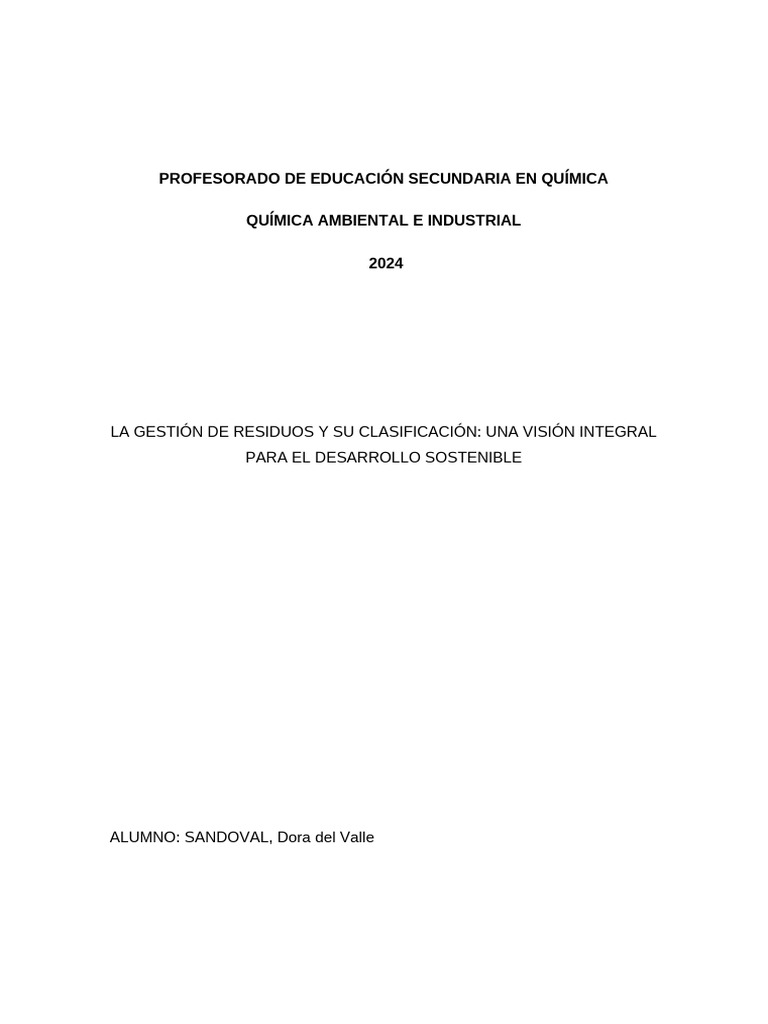 Trabajo Final Integrador 2024 | PDF | Compost | Residuos