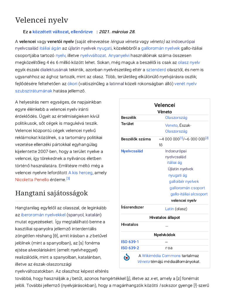 Velencei nyelv | PDF