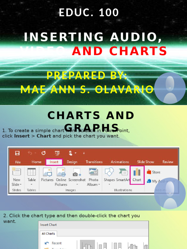Inserting Audio, Video, Charts in Powerpoint-Mae Ann S. Olavario | PDF ...